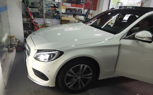 21款奔驰C200L升级舒适进入 轻点门把手就解锁 - 哔哩哔哩