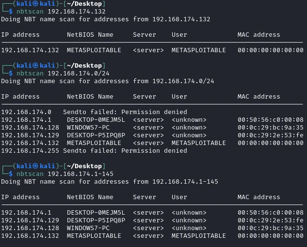 nbtscan：获取 NetBIOS 名称信息的网络扫描神器！全参数详细教程！Kali Linux教程！ - 哔哩哔哩