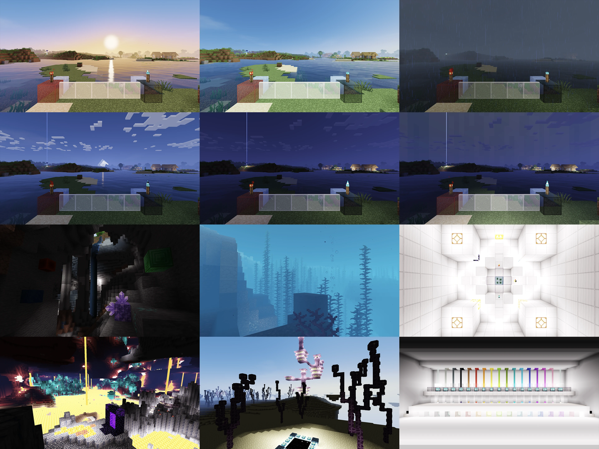 Iris加载器下《我的世界》80款光影的效果测试图 - 哔哩哔哩