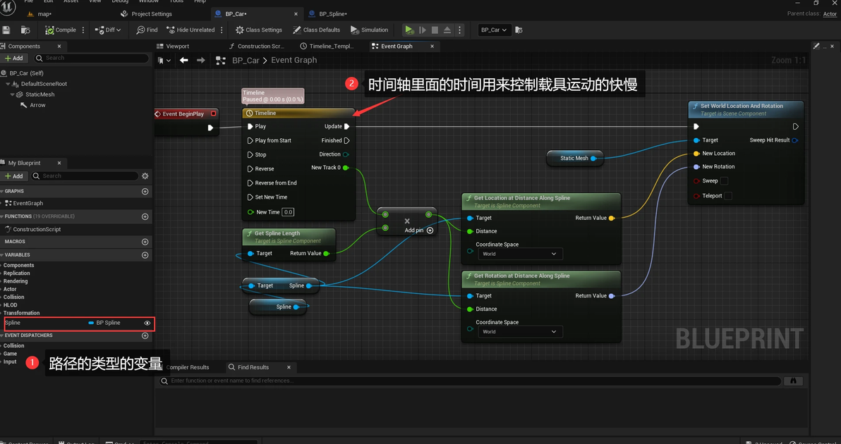 UE中的Spline - 哔哩哔哩