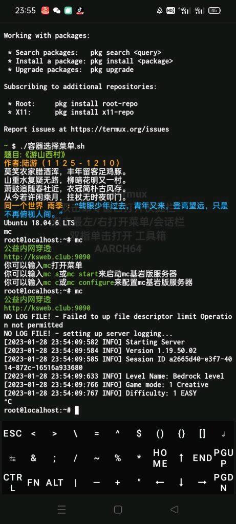 我的世界基岩版服务器搭建(termux篇) - 哔哩哔哩