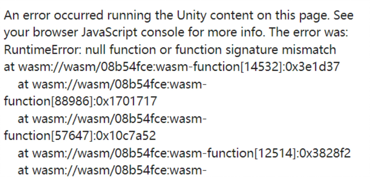 Unity Web应用首次打开报错 - 哔哩哔哩
