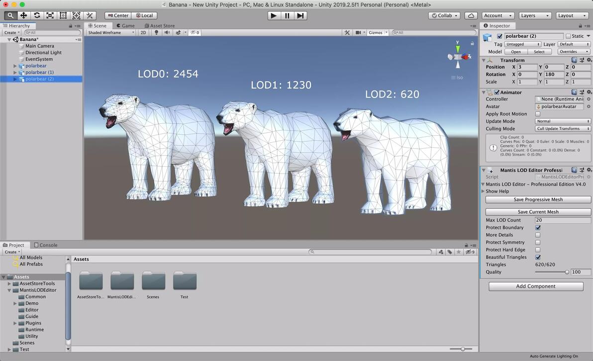 [unity3D] Mantis LOD Editor - Professional Edition v8.1 网格简化插件 - 哔哩哔哩