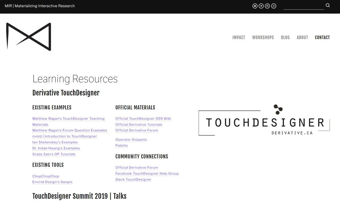 TouchDesigner 学习资源 - 哔哩哔哩