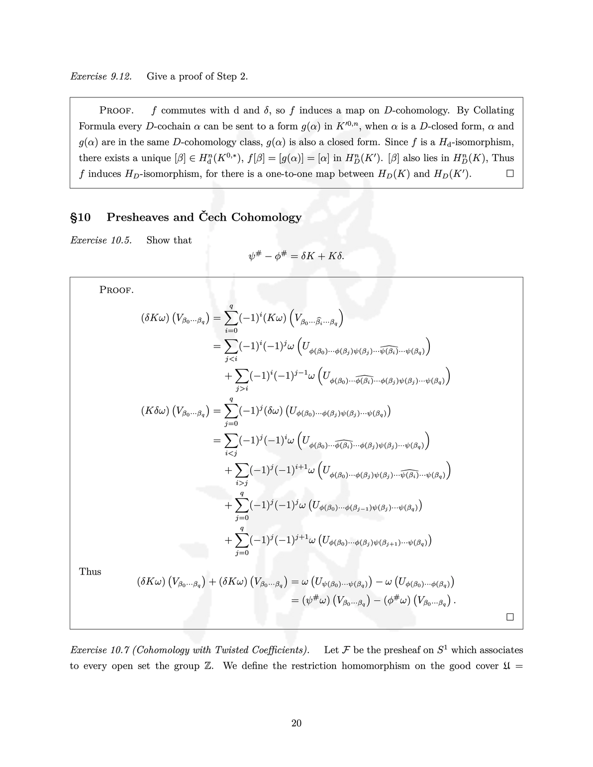 Solutions to Differential Forms in Algebraic Topology, Ch2 - 哔哩哔哩