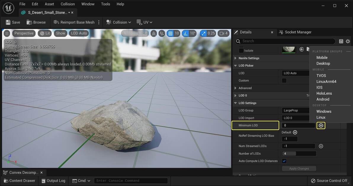 UE5管理内容-根据平台设置LOD - 哔哩哔哩
