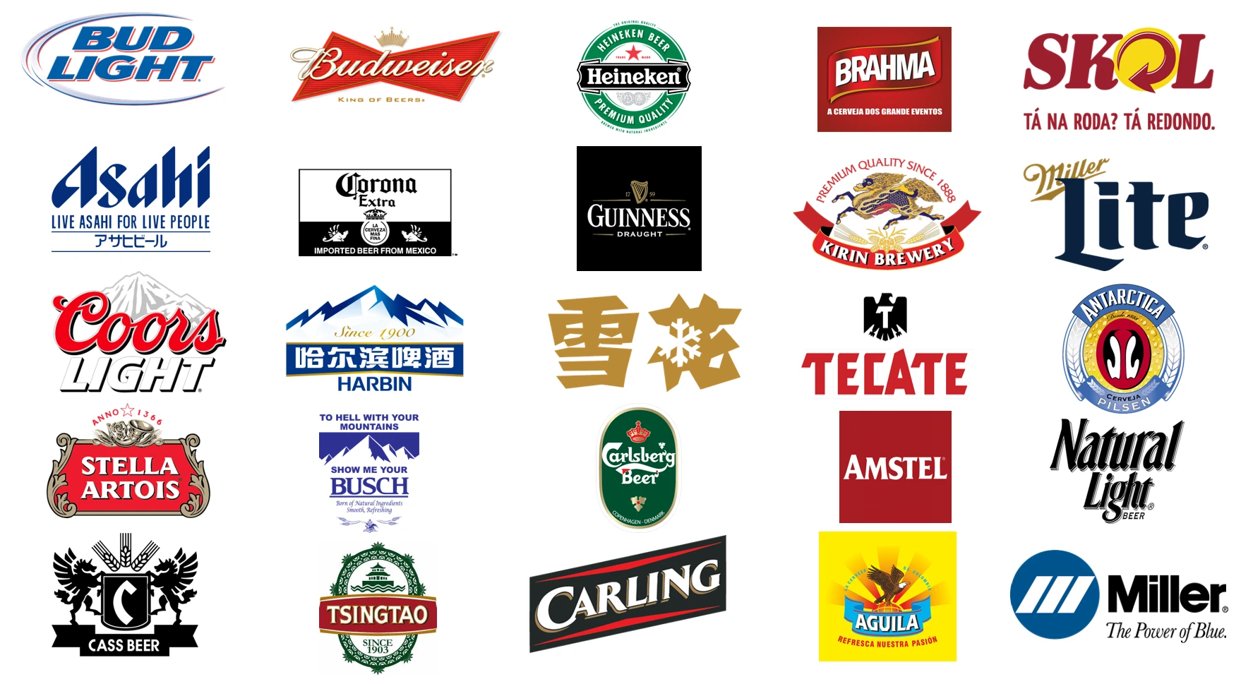 Logos for Brand Finance Beers 25 2017 - 哔哩哔哩