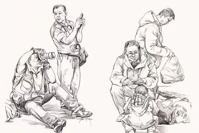 好经典的速写人物临摹素材，值得收藏！ - 哔哩哔哩