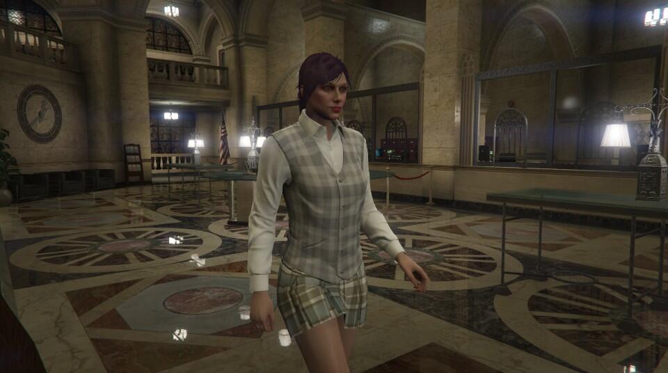 【GTA5OL】三款JK风格的在线模式女角色穿搭，让你的小哑巴充满学园风 - 哔哩哔哩