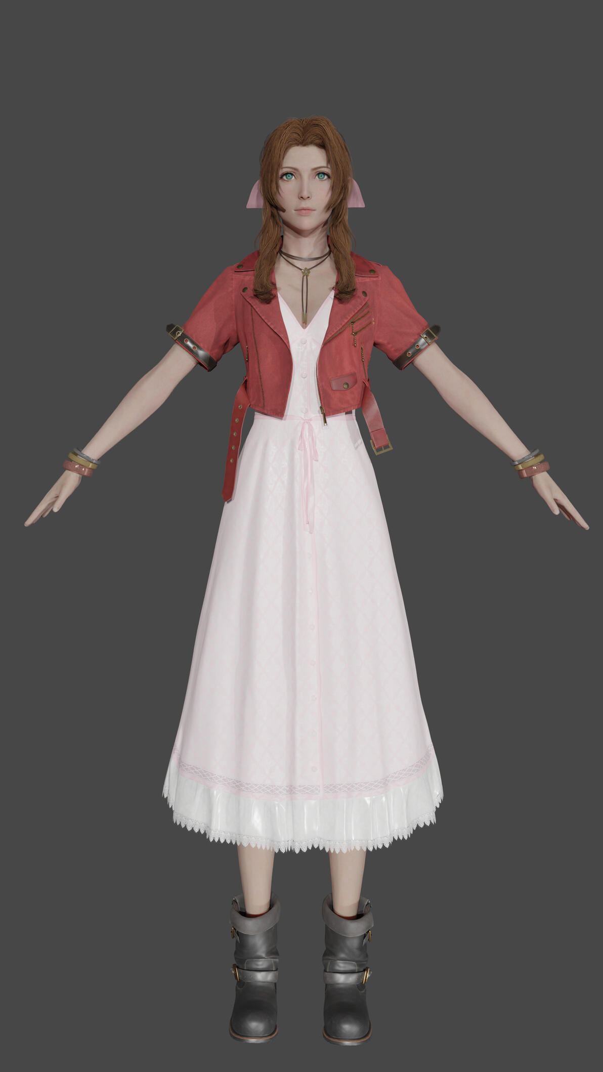 [blender] FF7re 爱丽丝简单渲染图(4K) - 哔哩哔哩