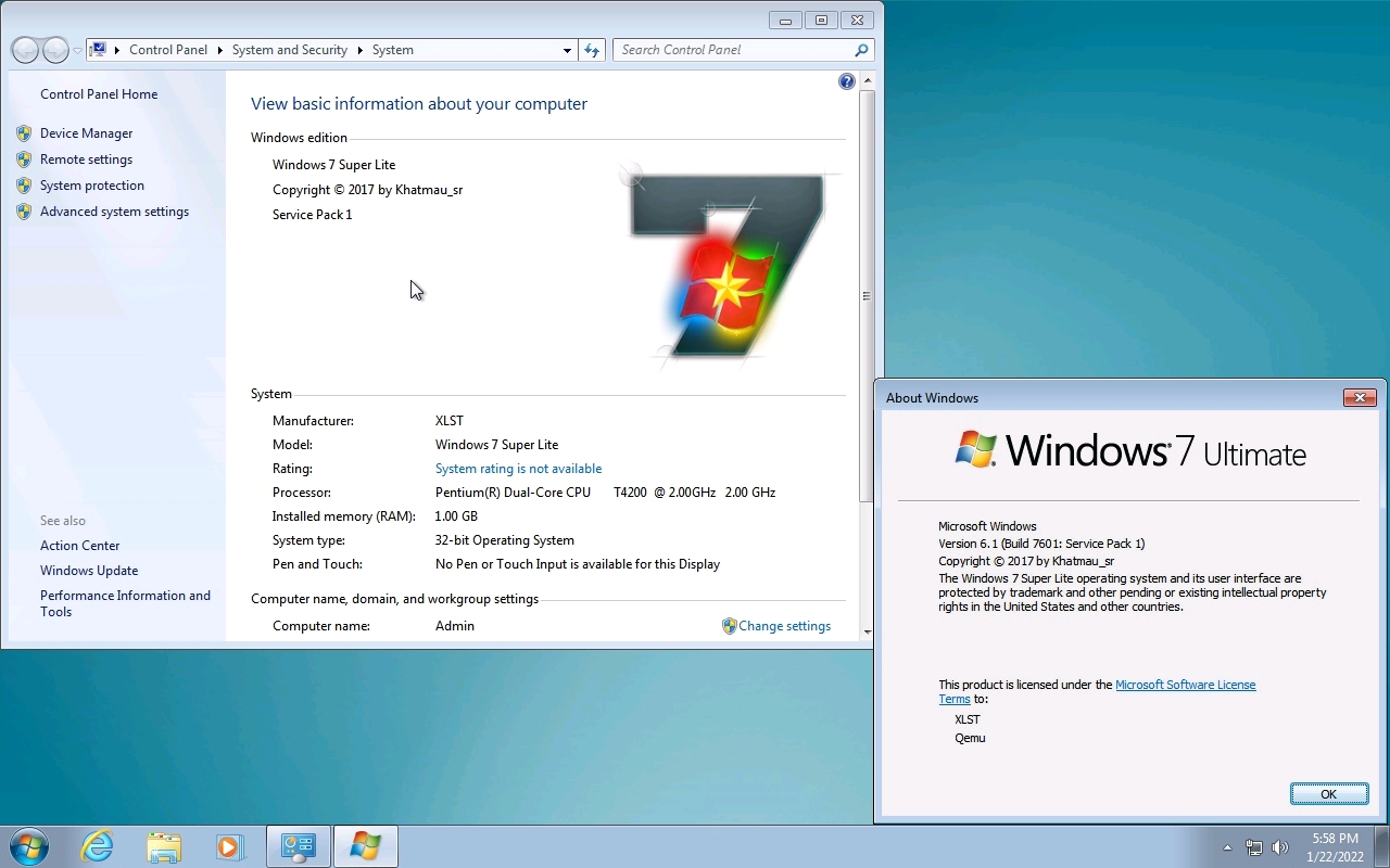 【Qemu】Windows 7 Super Lite x86 - 哔哩哔哩