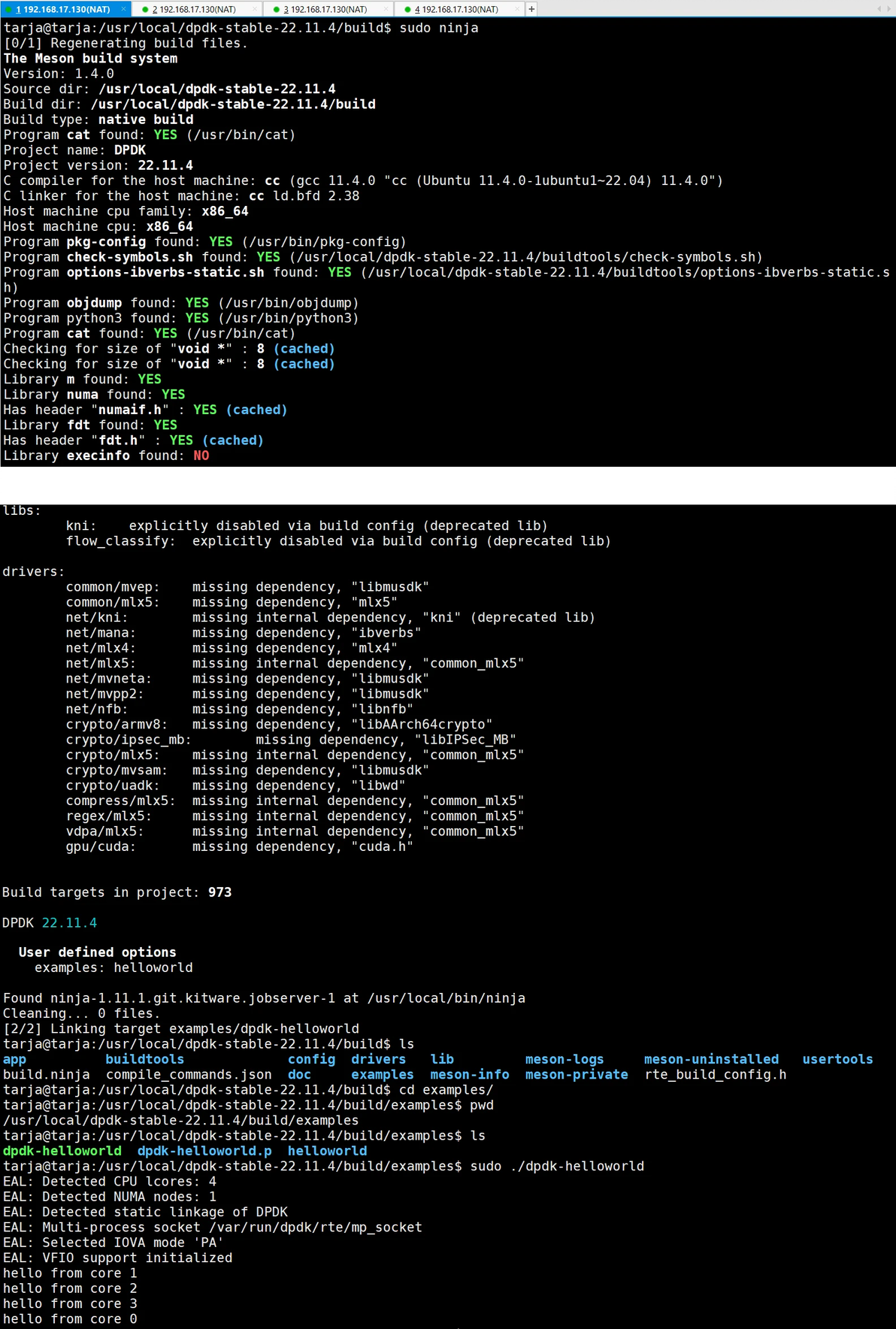 基于Ubuntu-22虚拟机中的dpdk-22.11.4 环境搭建 - 哔哩哔哩