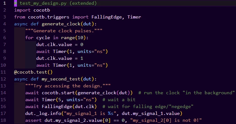 用Python给Verilog设计自仿（一）：Cocotb环境初探 - 哔哩哔哩