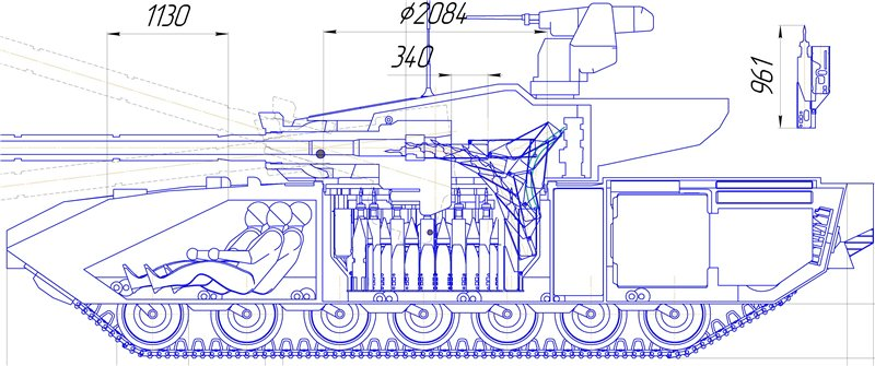 T-14主战坦克的结构图 - 哔哩哔哩
