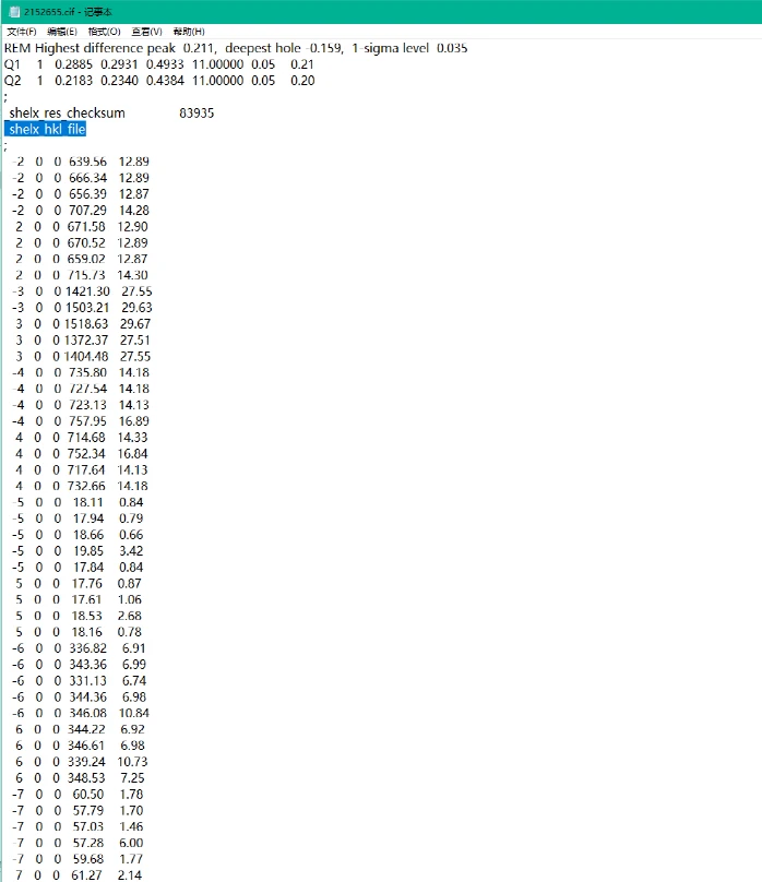 PLATON基操-提取CIF文件中的hkl和res文件 - 哔哩哔哩