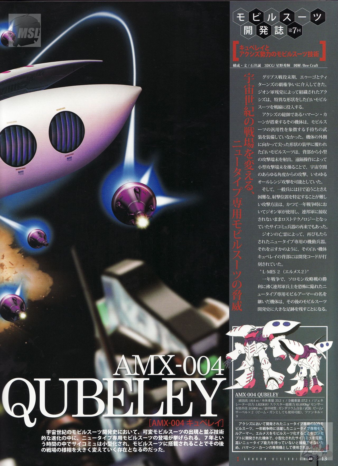 【一曰Acg】机动战士Z高达 星之继承者 历史文件 第09期 AMX-004 卡碧尼 日文原版 - 哔哩哔哩