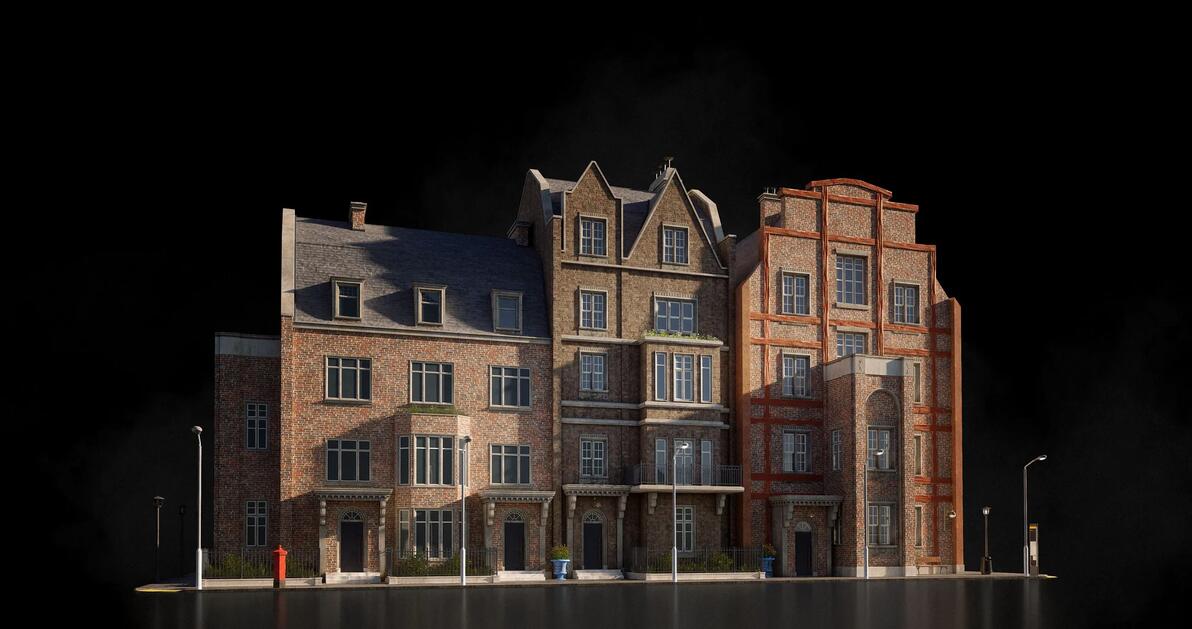 【Blender资产】Kitbash3D-伦敦 - 哔哩哔哩