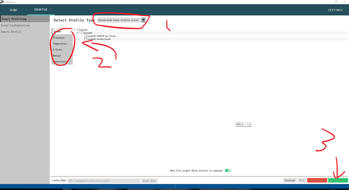 AMD uProf调出实时功耗监测教程 - 哔哩哔哩