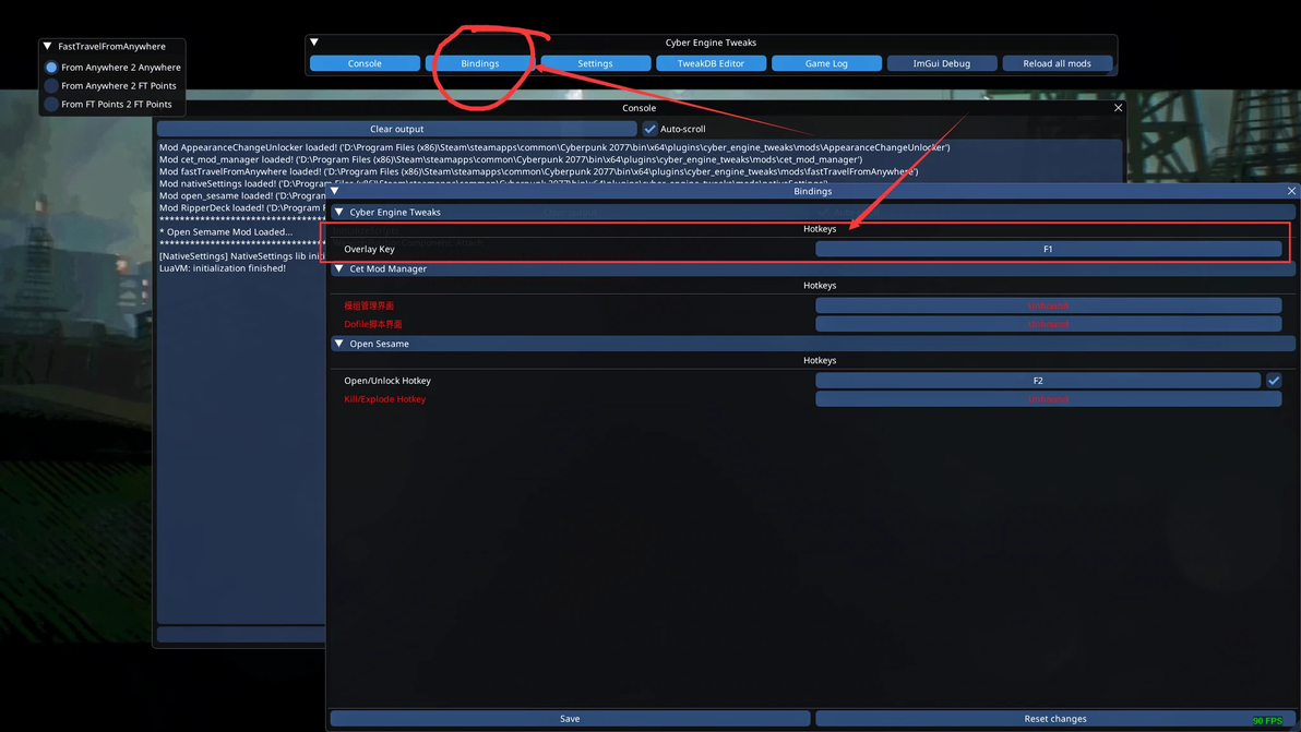 赛博朋克2077控制台，Cyber Engine Tweaks安装 - 哔哩哔哩