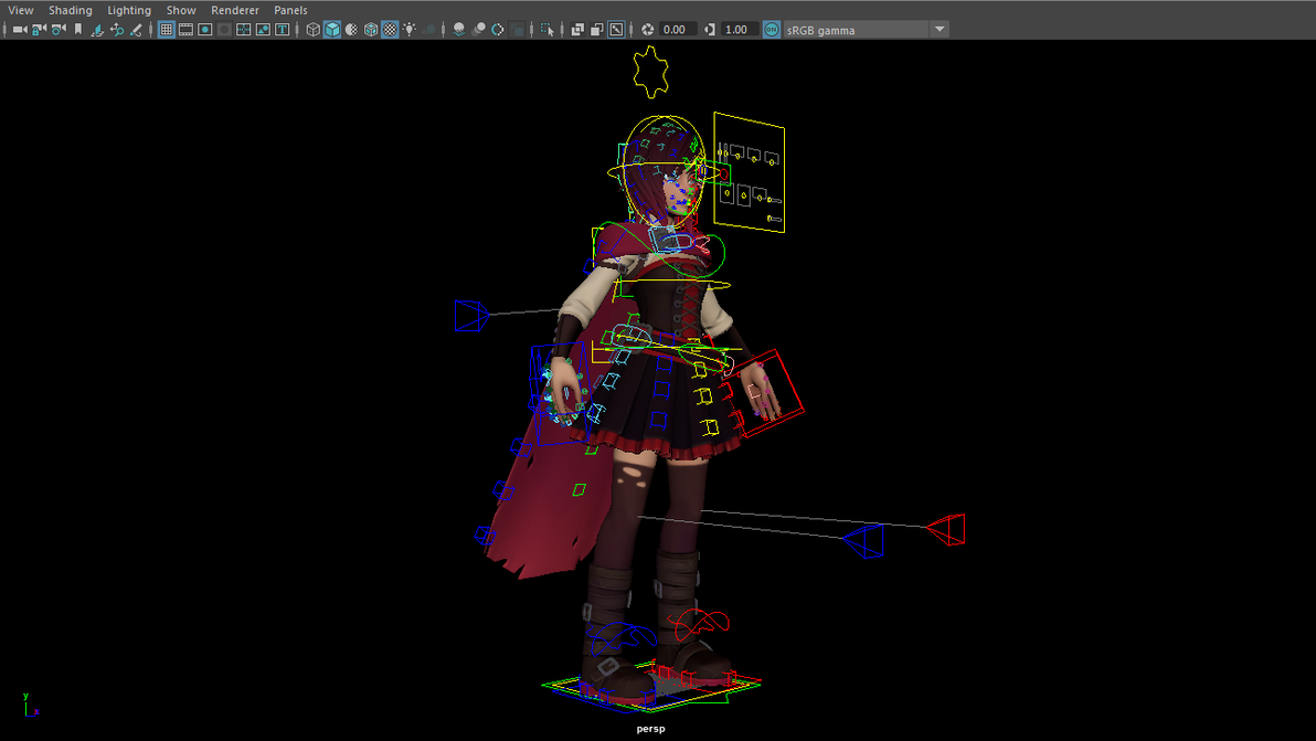 【Maya模型】人物 RWBY RubyRose_Rig（.ma） - 哔哩哔哩