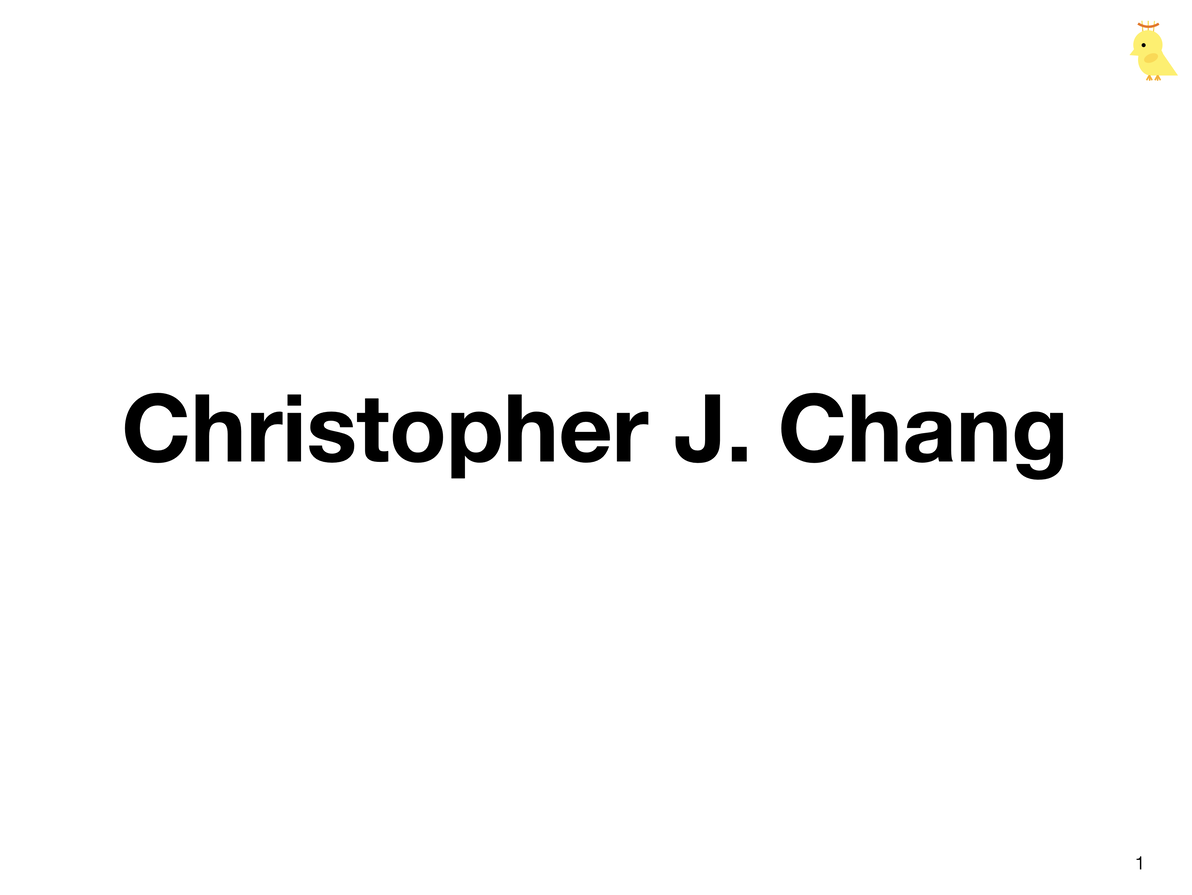 Christopher J Chang - 哔哩哔哩