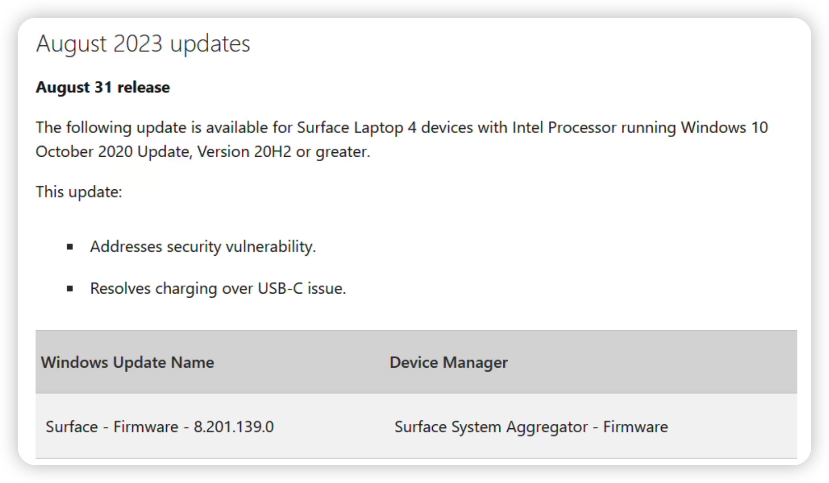 微软 Surface Laptop 4 笔记本 8 月固件更新,修复 Usb C 充电问题 哔哩哔哩