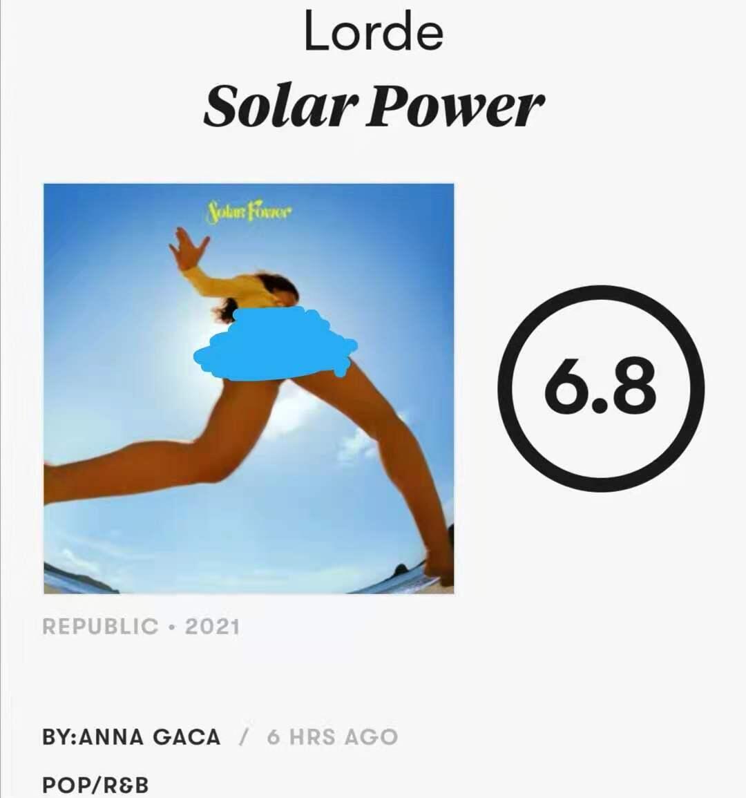【译】叉婊Pitchfork评Lorde 2021年专辑《Solar Power》 - 哔哩哔哩