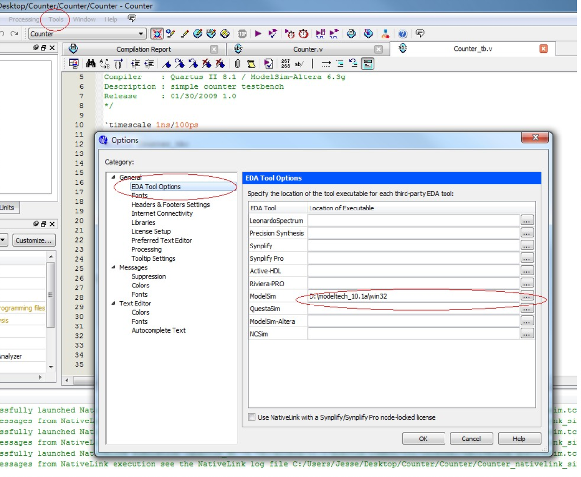 Quartus II和Modelsim的联合仿真（详细） - 哔哩哔哩