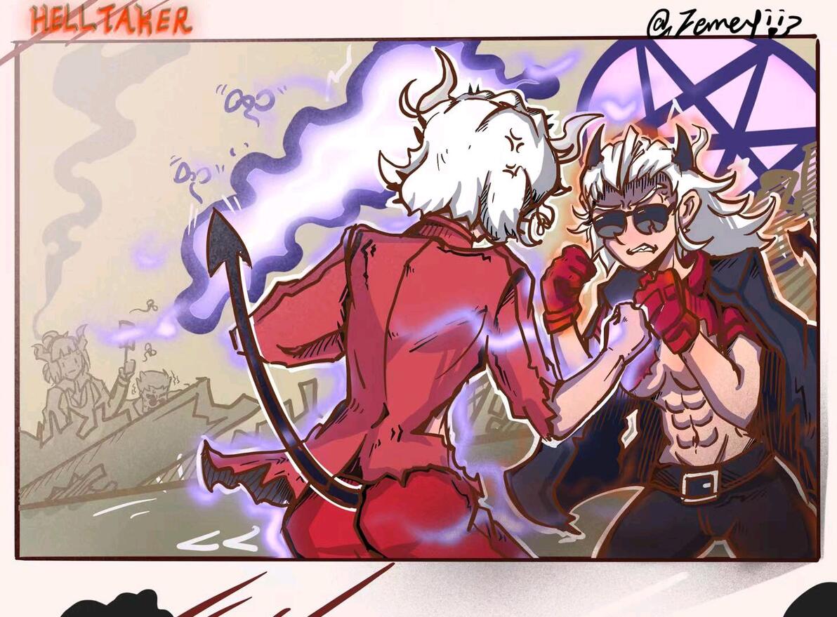 【helltaker】两张都是恶魔大战 - 哔哩哔哩