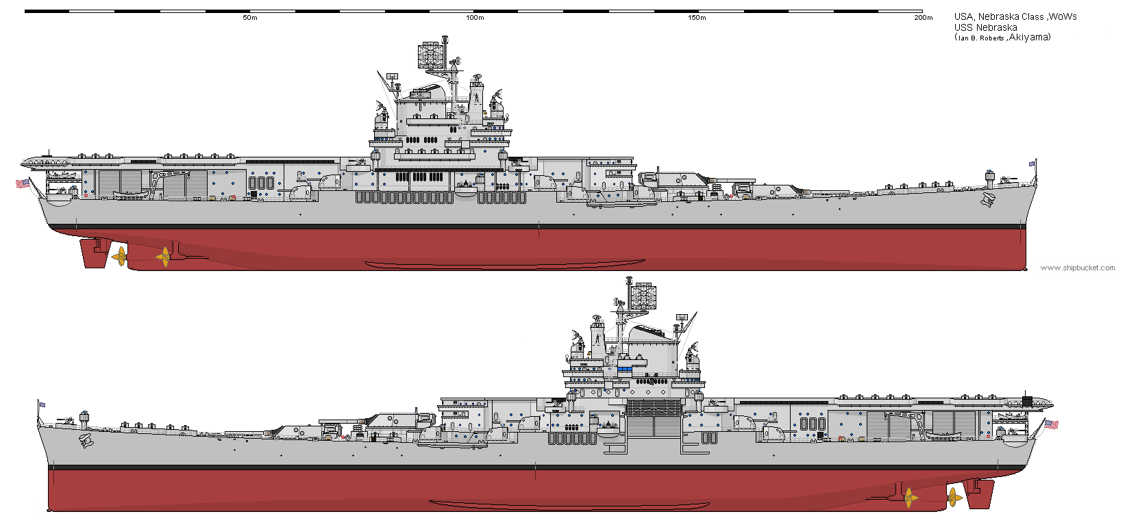 【shipbucket】【战舰世界】“内布拉斯加”号航空战列舰 - 哔哩哔哩
