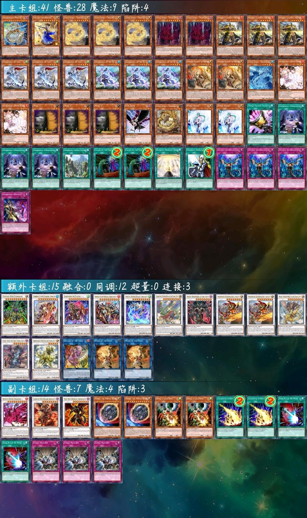 2023年ygo相剑卡组构筑（天威相剑） - 哔哩哔哩