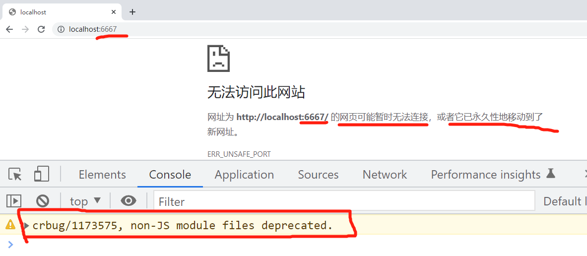 【警告提示的原因】：crbug1173575 Non Js Module Files Deprecated 哔哩哔哩 