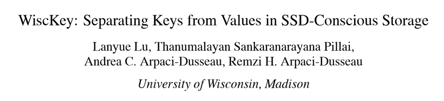 论文阅读笔记 | 使用key-value分离策略优化LSM-Tree的一些工作 - 哔哩哔哩