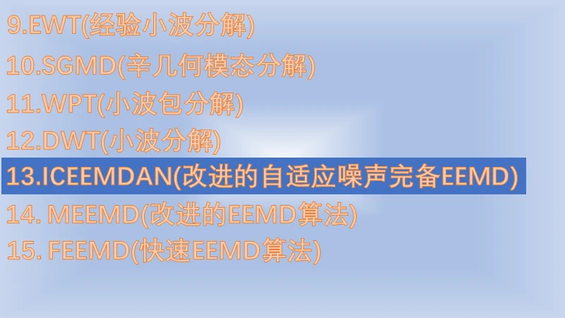 13.ICEEMDAN(改进的自适应噪声完备EEMD) - 哔哩哔哩