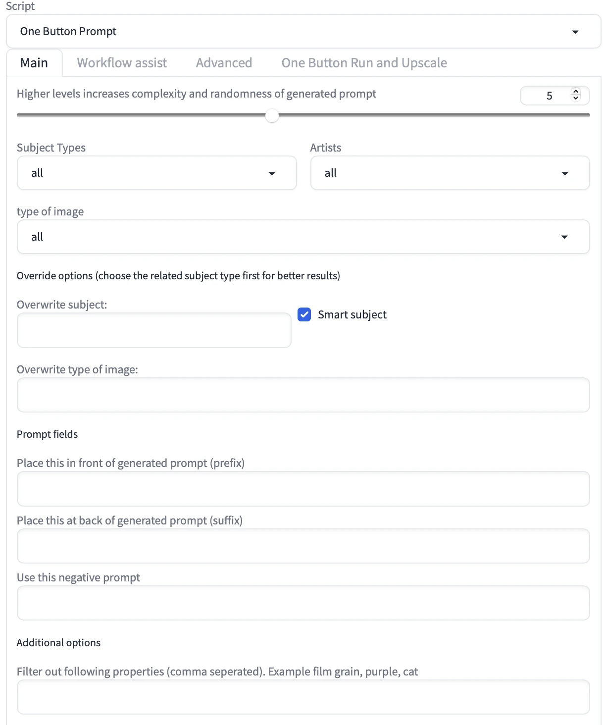 炜哥的AI学习笔记——One Button Prompt 插件学习 - 哔哩哔哩
