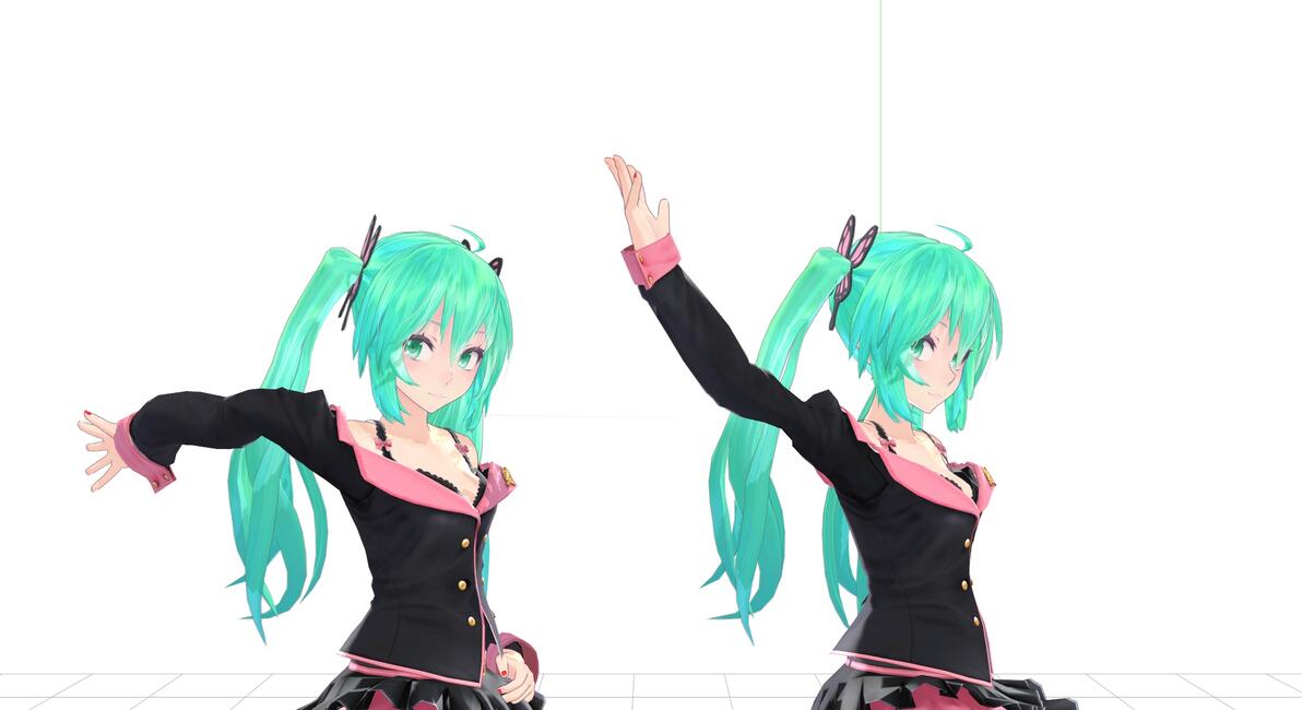 MMD中对于某些模型载入动作后手部扭曲的解决方案（捩骨修改） - 哔哩哔哩