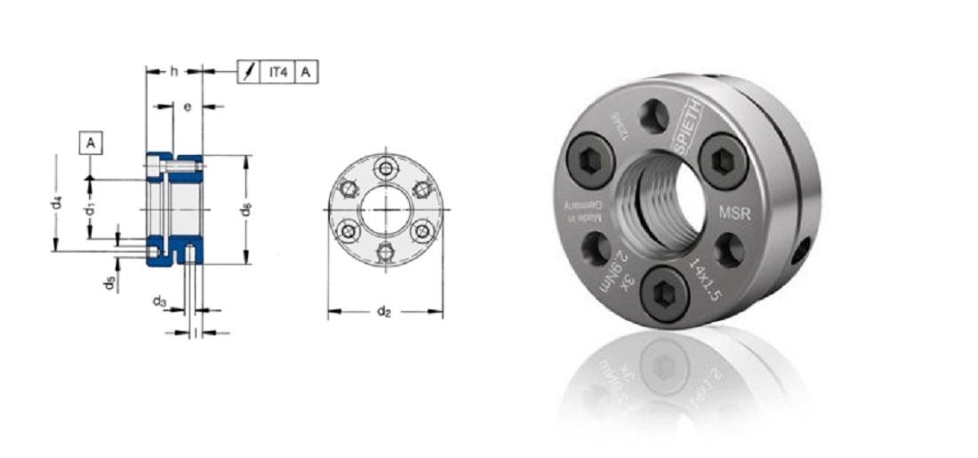 Spieth MSR锁紧螺母系列 可以自由无限精确定位。可靠的锁定，无需额外的凹槽或锁定板 - 哔哩哔哩