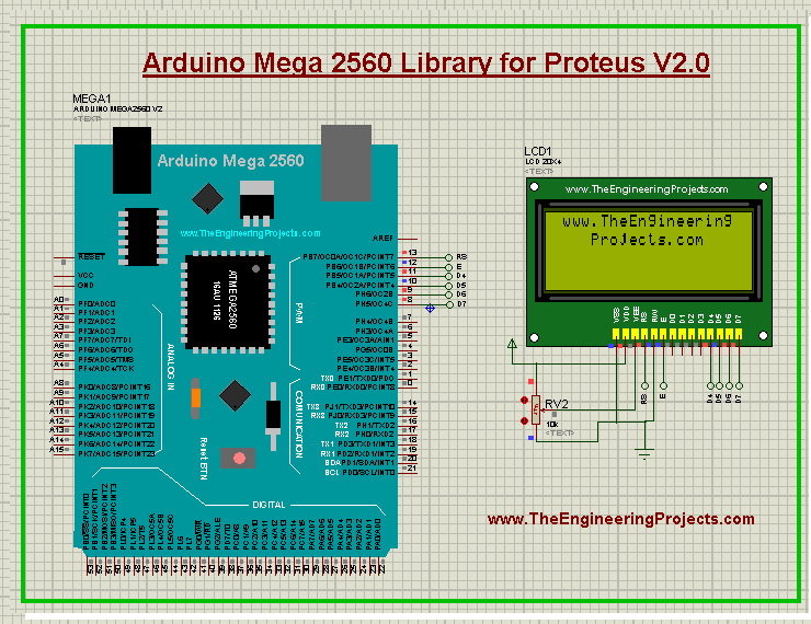 适用于 PROTEUS V2.0 的 ARDUINO MEGA 2560 库 - 哔哩哔哩
