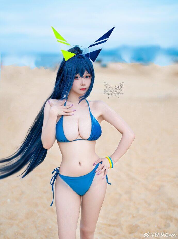 【COS正片】碧蓝航线花园泳装cos cn修修猫ww - 哔哩哔哩