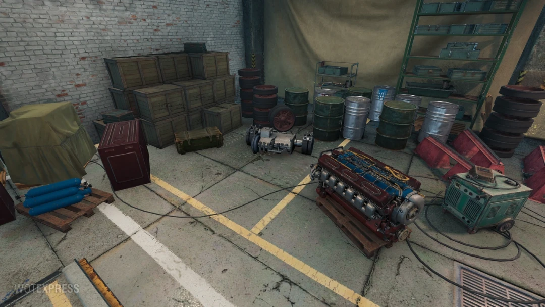 WOT莱服丨Мир танков 2023“拼多多”：156工程O型+KhT-130组装车间车库展示 - 哔哩哔哩