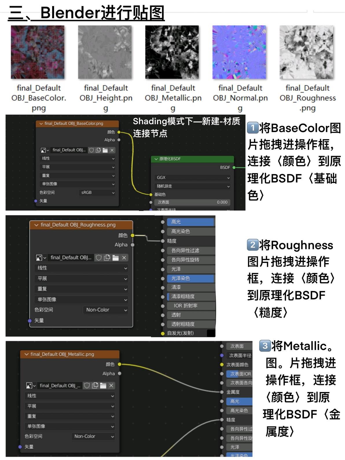 教程｜SP贴图导入Blender, 材质节点连接技，桥接，材质贴图 - 哔哩哔哩