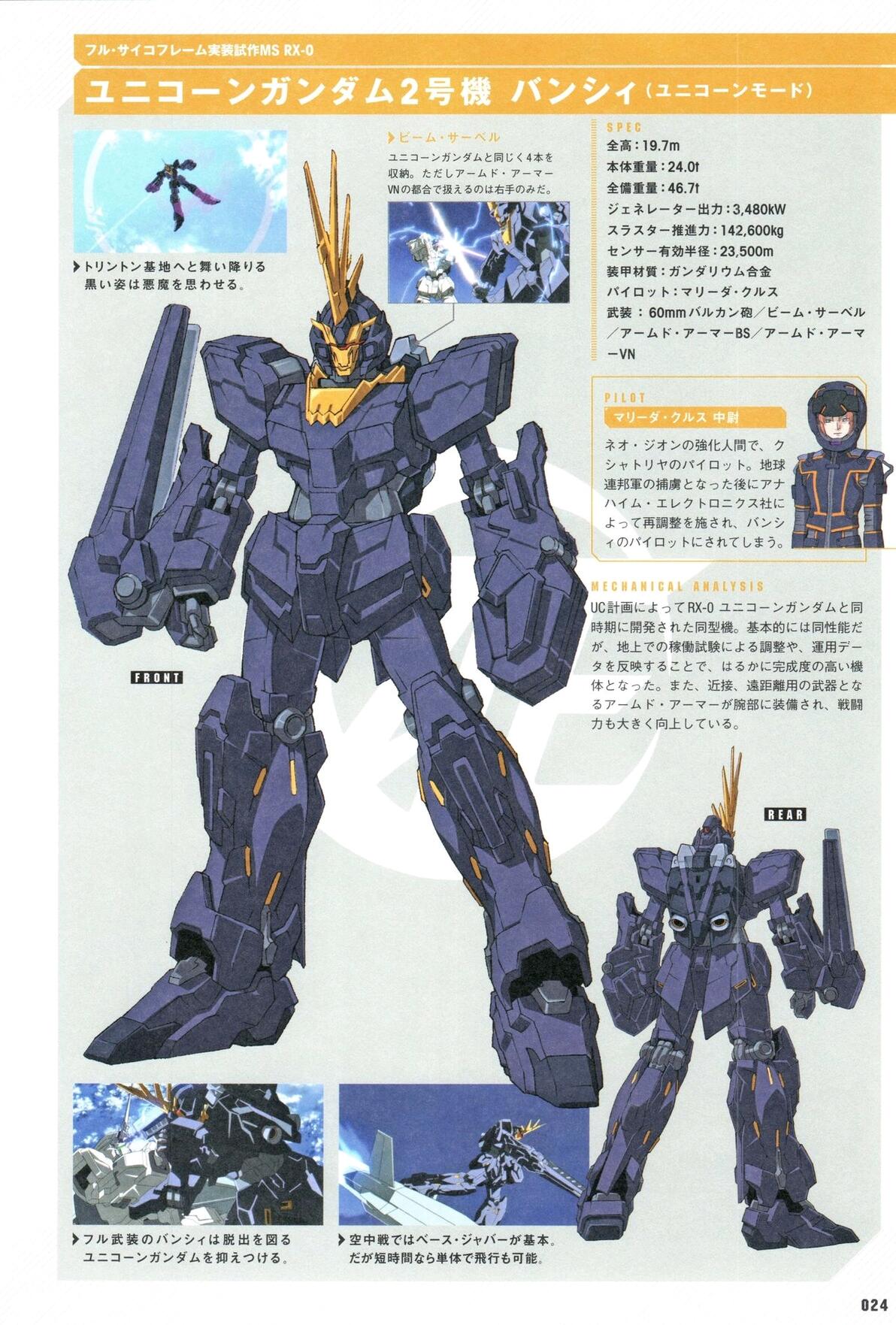 GUNDAM UC 0096 机体设定图#1 - 哔哩哔哩