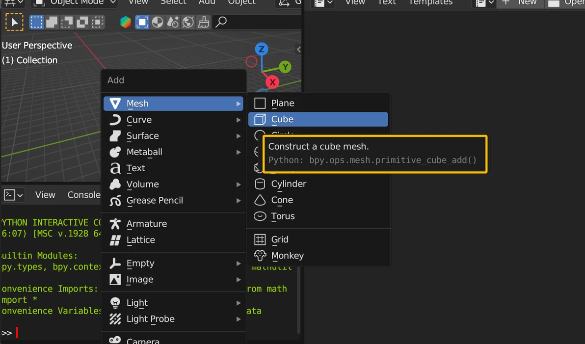 Blender Python五分钟系列_002 - 哔哩哔哩