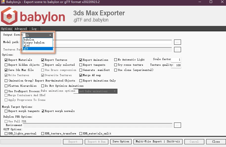 3Dmax导出GLB、gltf格式的插件---Babylon - 哔哩哔哩