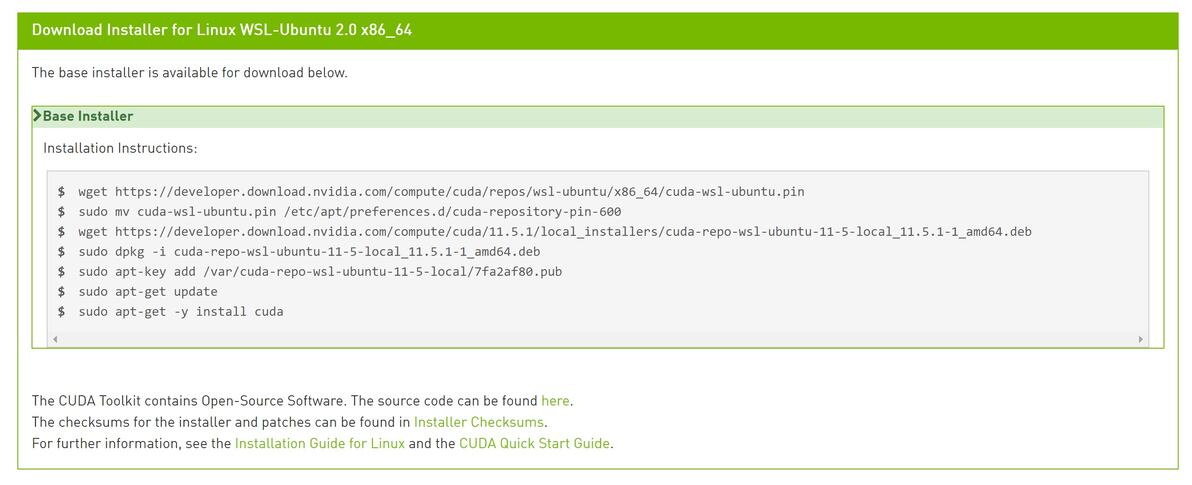 Windows10/11 WSL2 安装nvidia-cuda驱动 - 哔哩哔哩