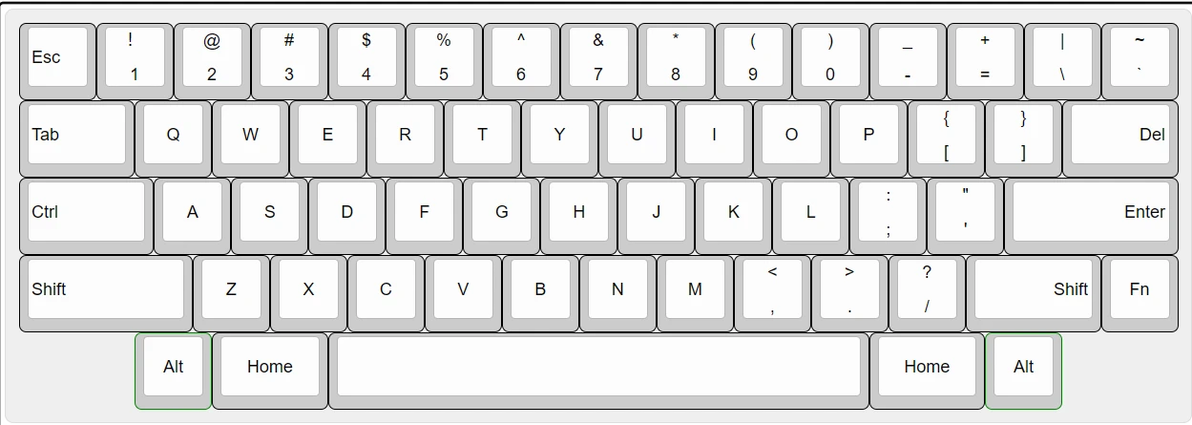 HHKB配列应与标准60%结合使用 - 哔哩哔哩