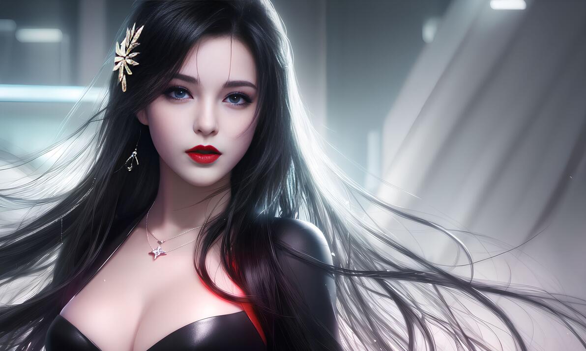 霓虹背景国风2.5dAI绘画图集动漫卡通二次元手机电脑高清壁纸CG - 哔哩哔哩