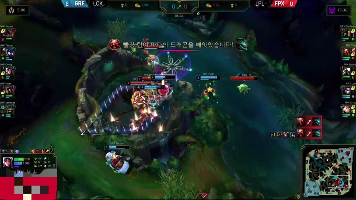 FPX绝境战胜GRF Doinb立功振臂高呼GRF黑着脸 解说激动狂喊Doinb！小天直言获胜原因 - 哔哩哔哩