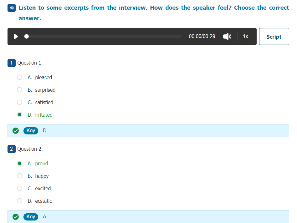 新世界交互英语第二版视听说Unit 4 Competition答案 - 哔哩哔哩