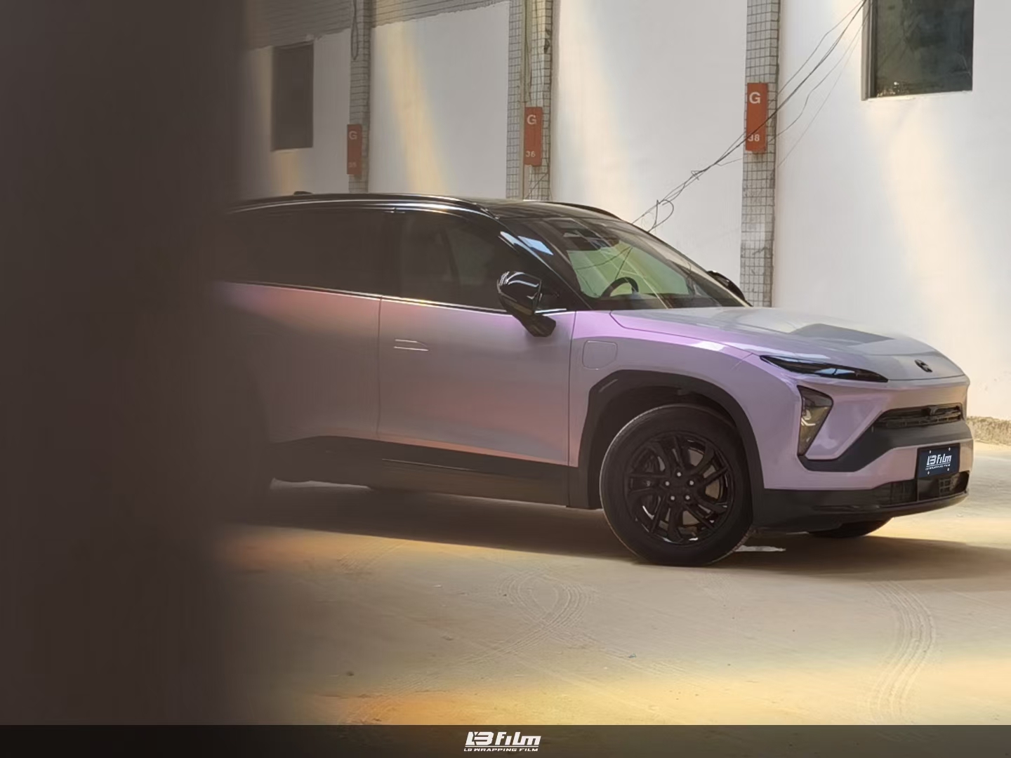 蔚来ES6-LB改色膜钻石灰魅紫，低调奢华的高贵范儿 - 哔哩哔哩